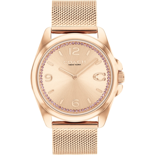 COACH 設計款logo面盤米蘭帶腕錶36mm(14504143) - PChome 24h購物