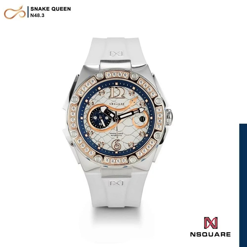 【NSQUARE】【愛時】SnakeQueen 蛇后系列 施華洛世奇水晶 自動機械錶 39mm 玫瑰金 L0472-N48.3 ...