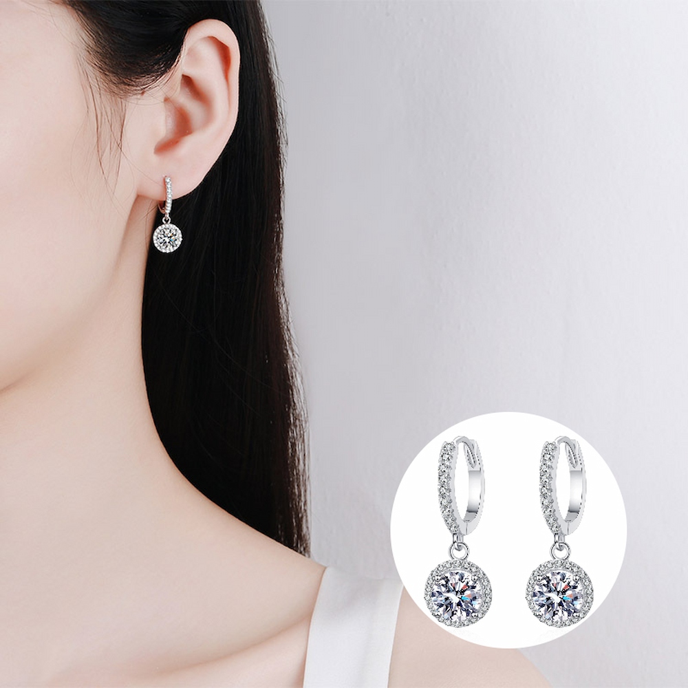 【A&R】s925純銀圈圈圓圓鋯石耳扣款耳環 - PChome 24h購物
