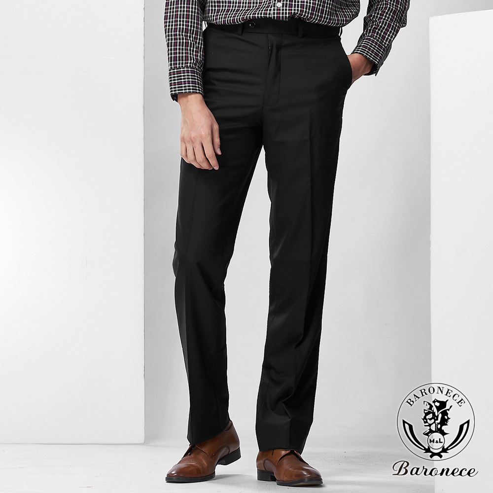 【BARONECE】菁英體面立挺平面西褲_黑(515103-11) - PChome 24h購物
