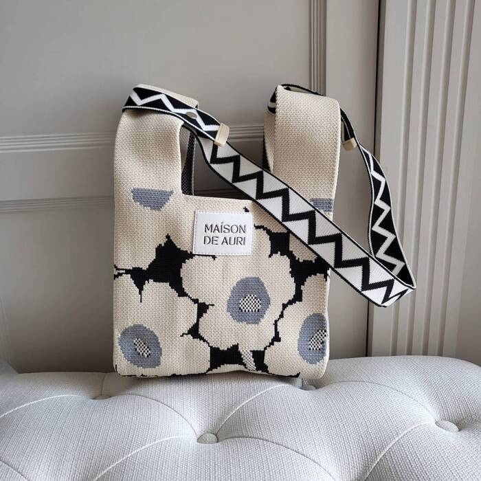 【Maison De Auri】Mini 小提包/ 厚針織/ Tango White 白花花 - PChome 24h購物