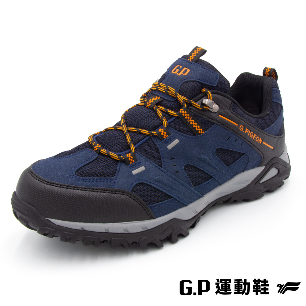 G.P男款絨面低筒防水登山休閒鞋(P8872M-20)藍橘色(SIZE:39-44) - PChome 24h購物