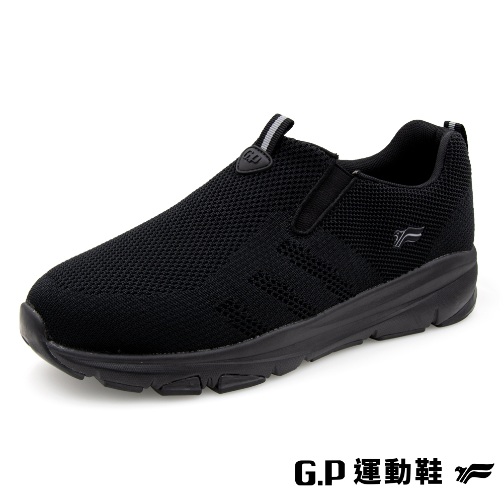 G.P男款透氣緩震休閒懶人鞋 (P1331M-10) 黑色(SIZE:39-44) - PChome 24h購物