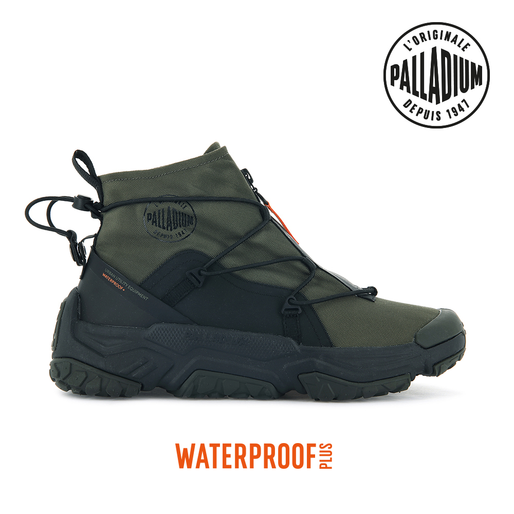 PALLADIUM OFF-GRID HI ZIP WP+快穿輪胎橘標防水靴-中性-墨綠 - PChome 24h購物