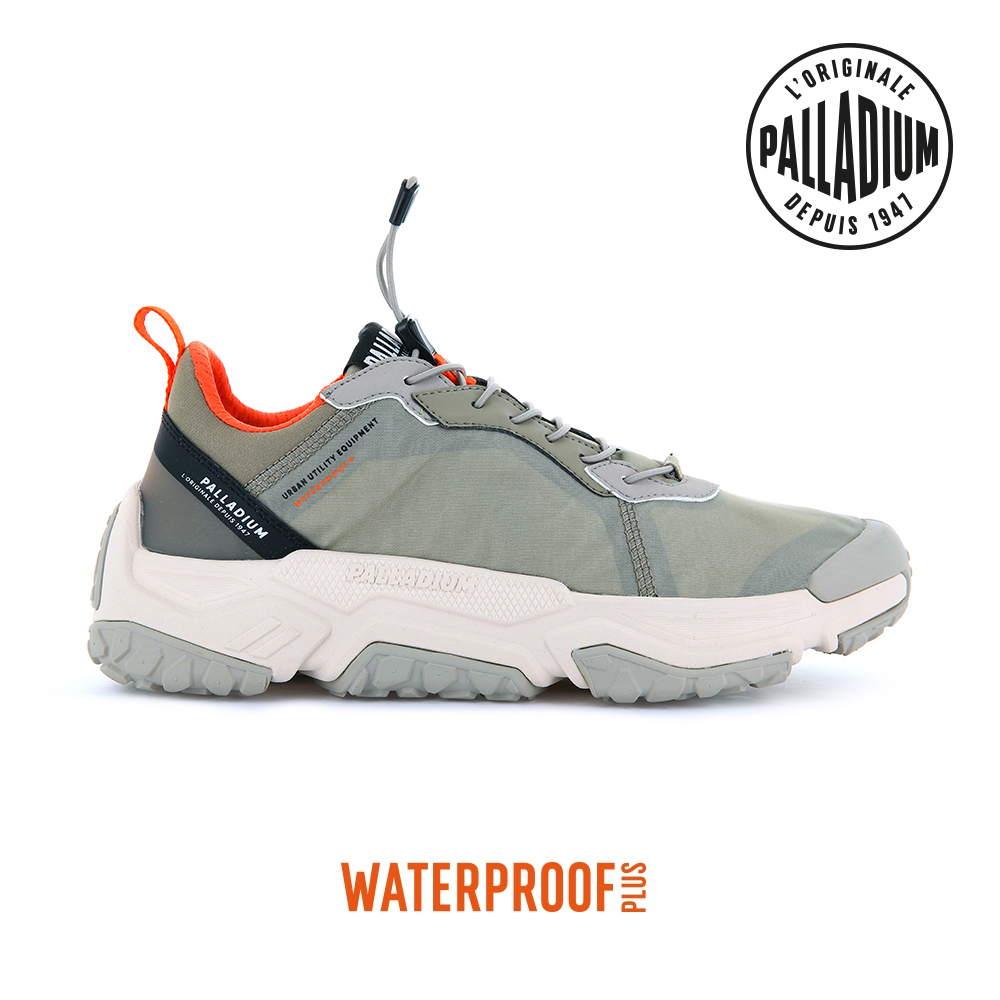 PALLADIUM OFF-GRID LO WP+快穿輪胎橘標低筒防水靴-中性-沙漠灰 - PChome 24h購物