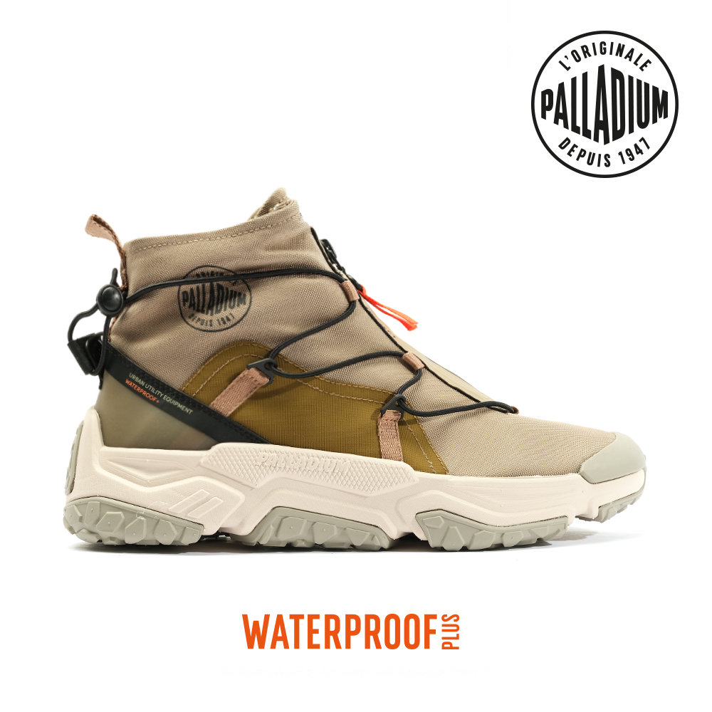 PALLADIUM OFF-GRID HI ZIP WP+快穿輪胎橘標防水靴-中性-沙漠金 - PChome 24h購物