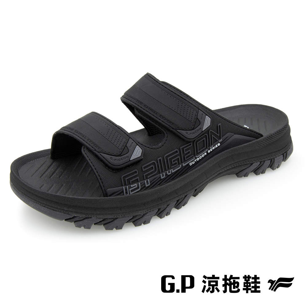 【G.P】男款綠藻科技舒適雙帶拖鞋 G9382M-10 黑色 (SIZE:40-45 共二色) - PChome 24h購物