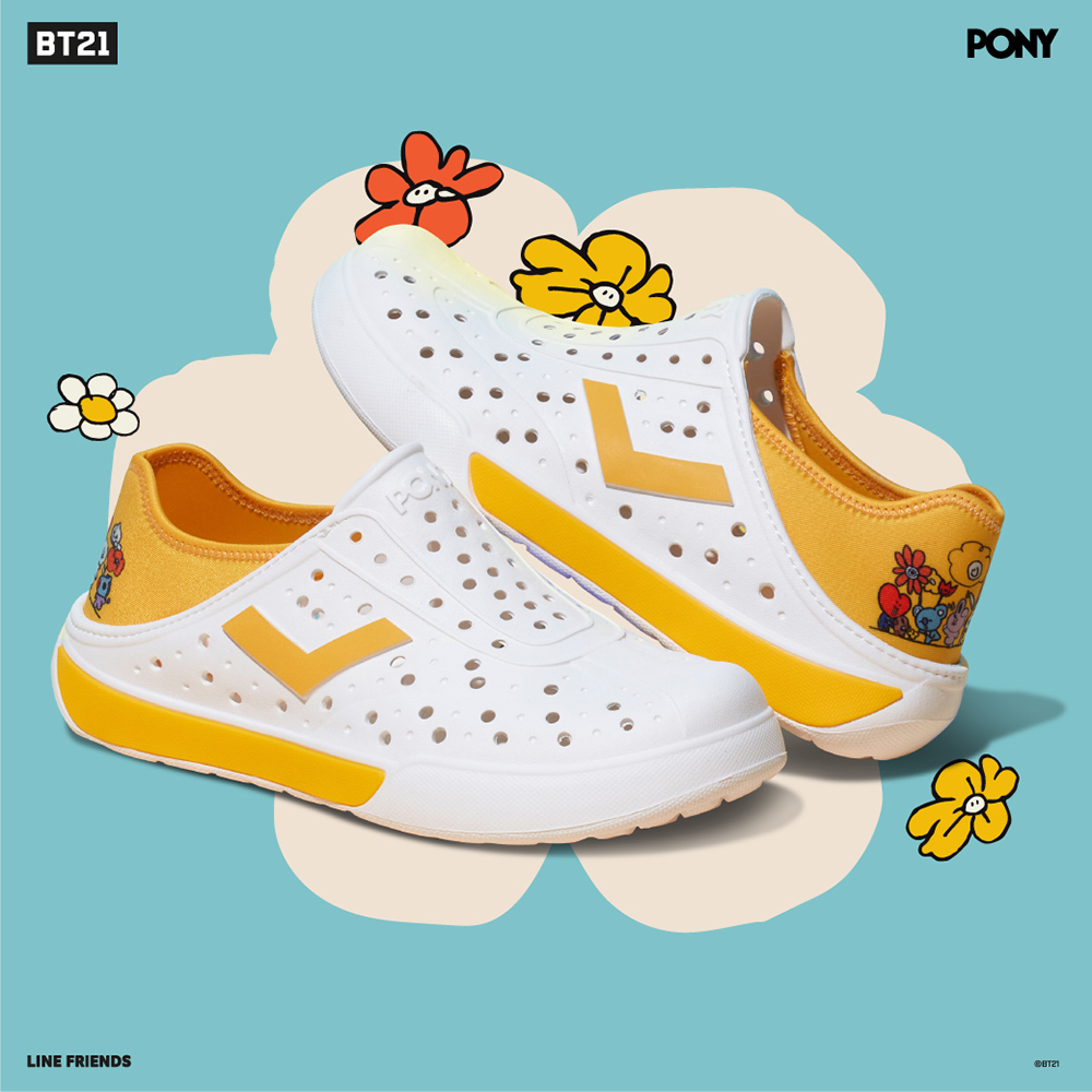 PONY ENJOY BT21特別款 女 防水 拖鞋 洞洞鞋 雨鞋 水鞋 春日賞花-夏日黃 - PChome 24h購物