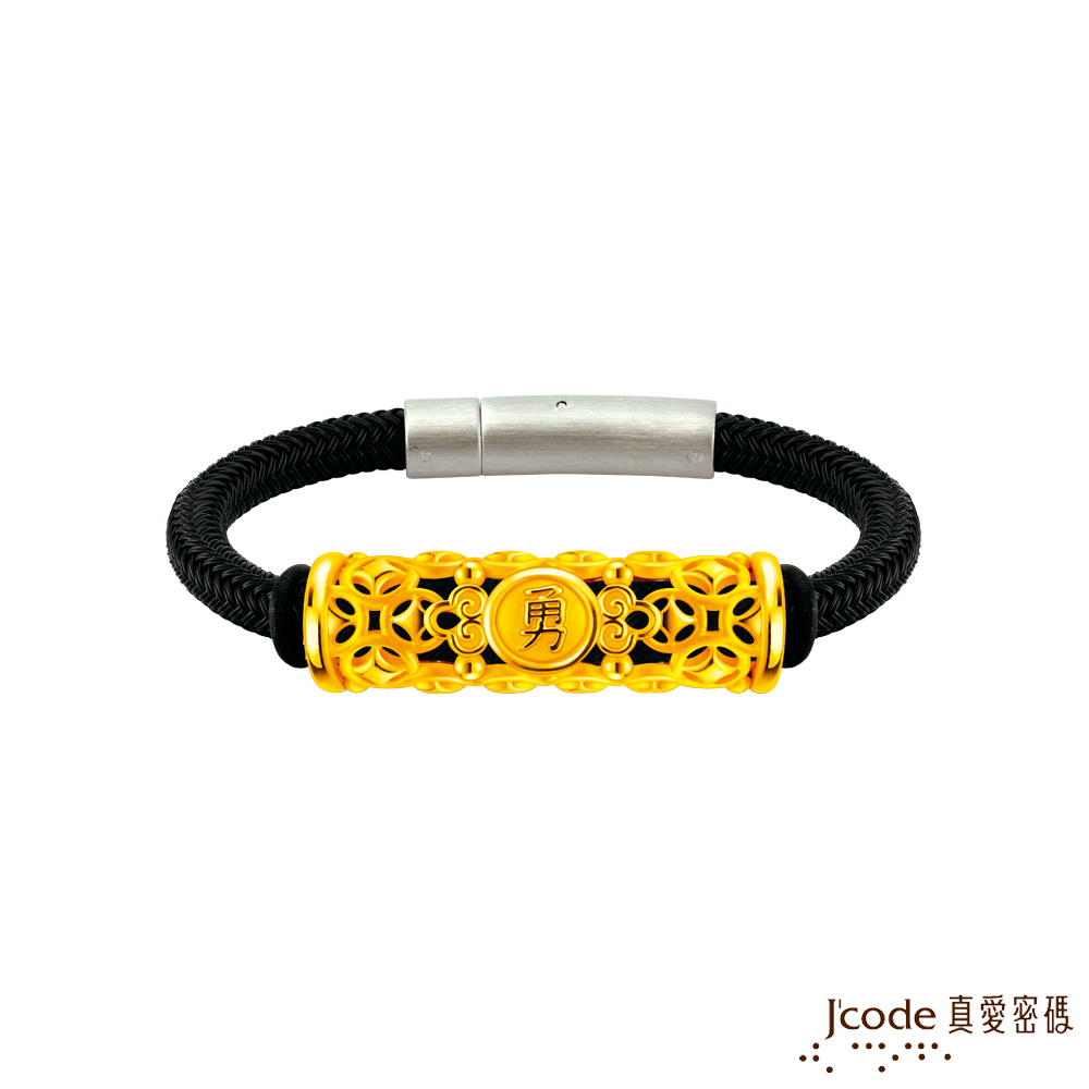 J’code真愛密碼金飾 白沙屯 勇往直錢錢超多硬金編織男手鍊 - PChome 24h購物