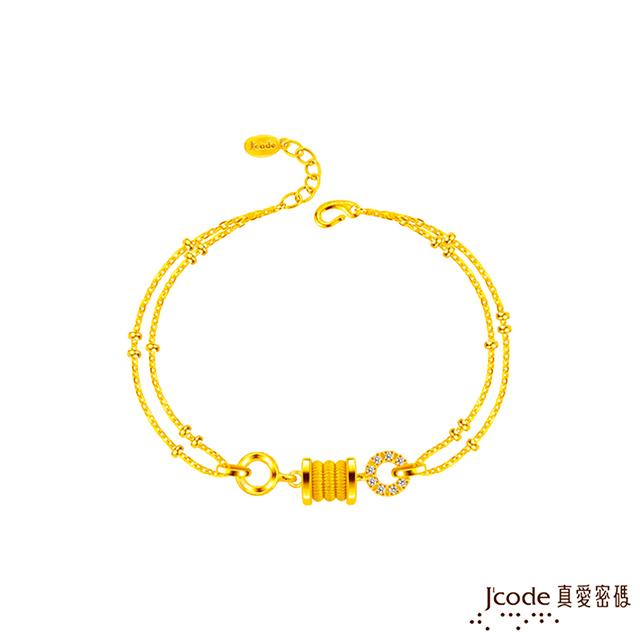 J’code真愛密碼金飾 繫住緣份硬金手鍊 - PChome 24h購物