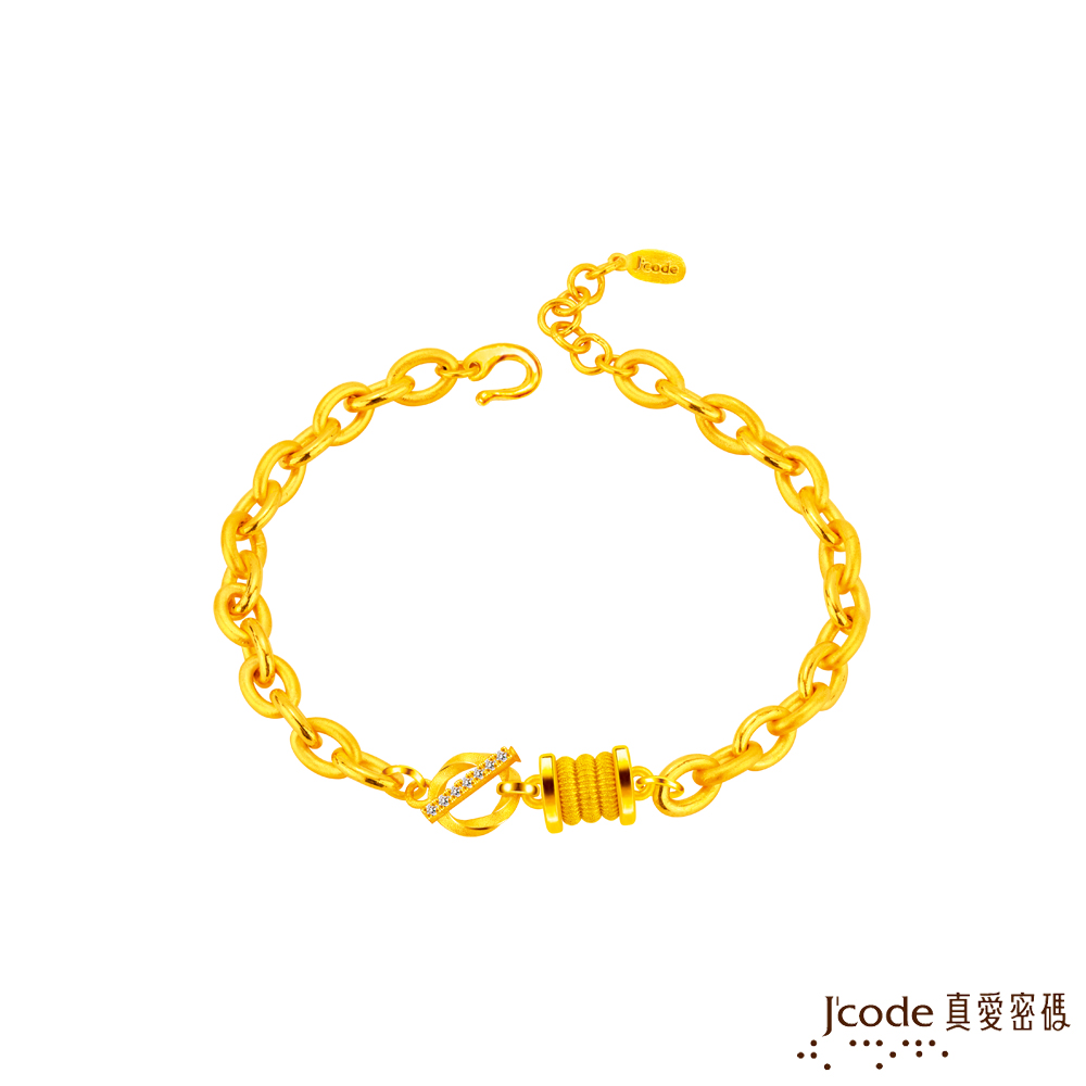 J’code真愛密碼金飾 緣定三生硬金手鍊-寬版 - PChome 24h購物