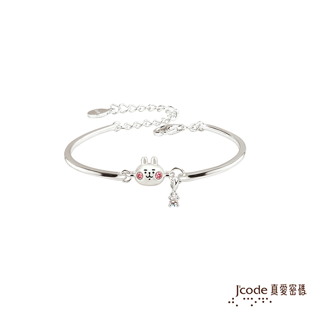 J’code真愛密碼 卡娜赫拉的小動物-閃鑽粉紅兔兔純銀手環 - PChome 24h購物