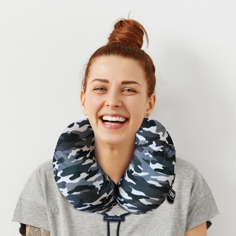 《DQ&CO》旅行抗菌記憶護頸枕(黑白迷彩) - PChome 24h購物