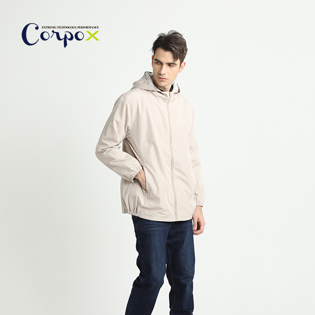 【Corpo X】男款防風防潑水連帽外套-卡其 - PChome 24h購物