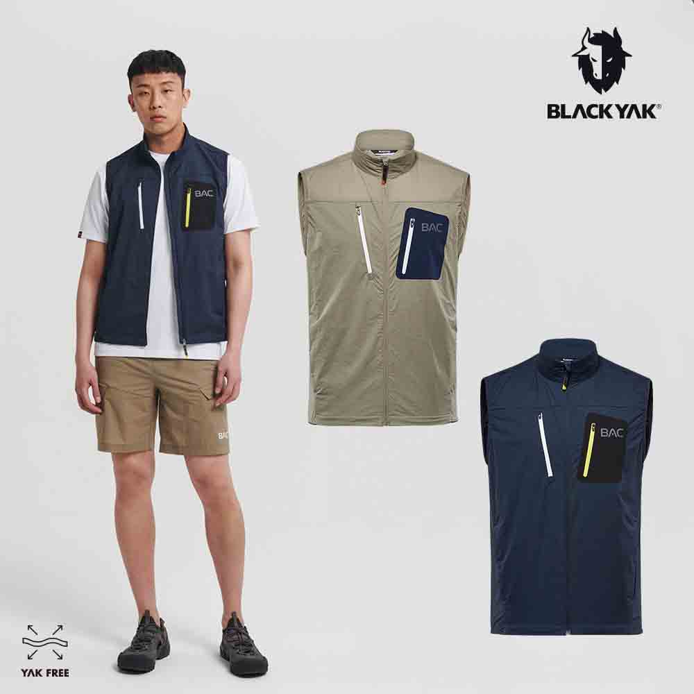 【BLACKYAK】男 BAC CHEONGGYE背心(淺卡其/碳灰)-春夏 |拼接口袋 防潑水 背心|BYAB1MV005 - PChome 24h購物
