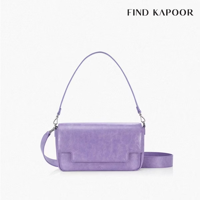 【FIND KAPOOR】LIA 27 CRINKLED 兩用斜背翻蓋方包- FBLI27CR0LV薰衣草紫 - PChome 24h購物