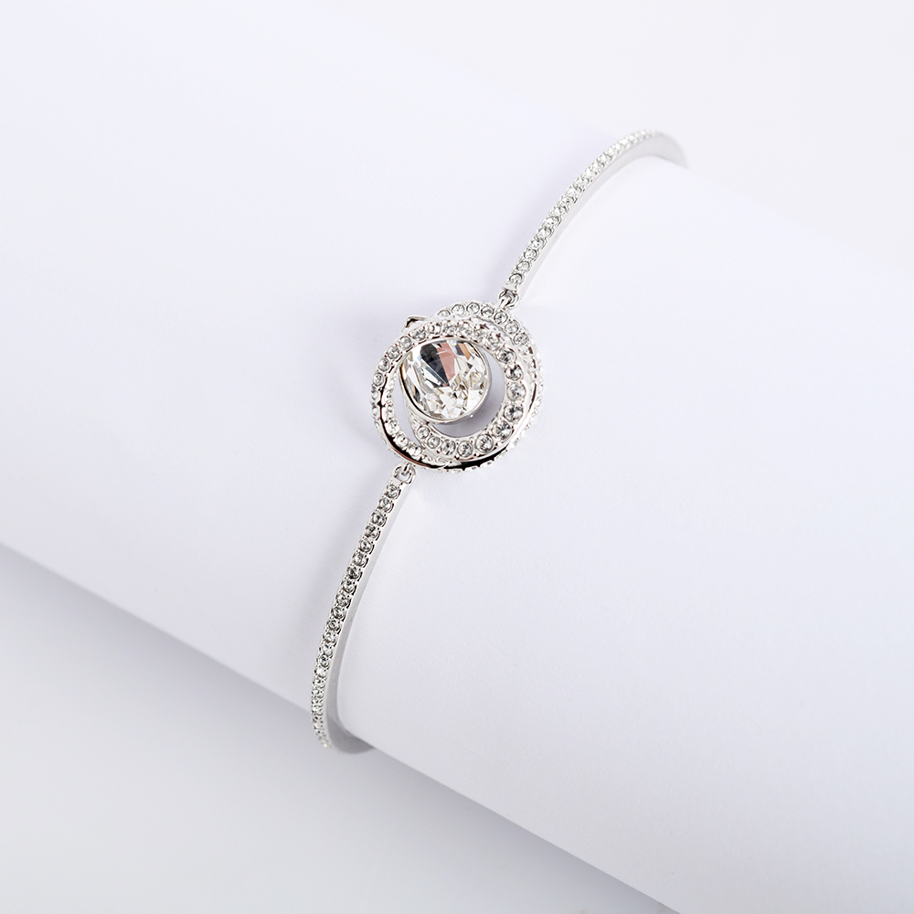 SWAROVSKI 施華洛世奇 Generation 手鐲 鍍白金色 5636592 - PChome 24h購物