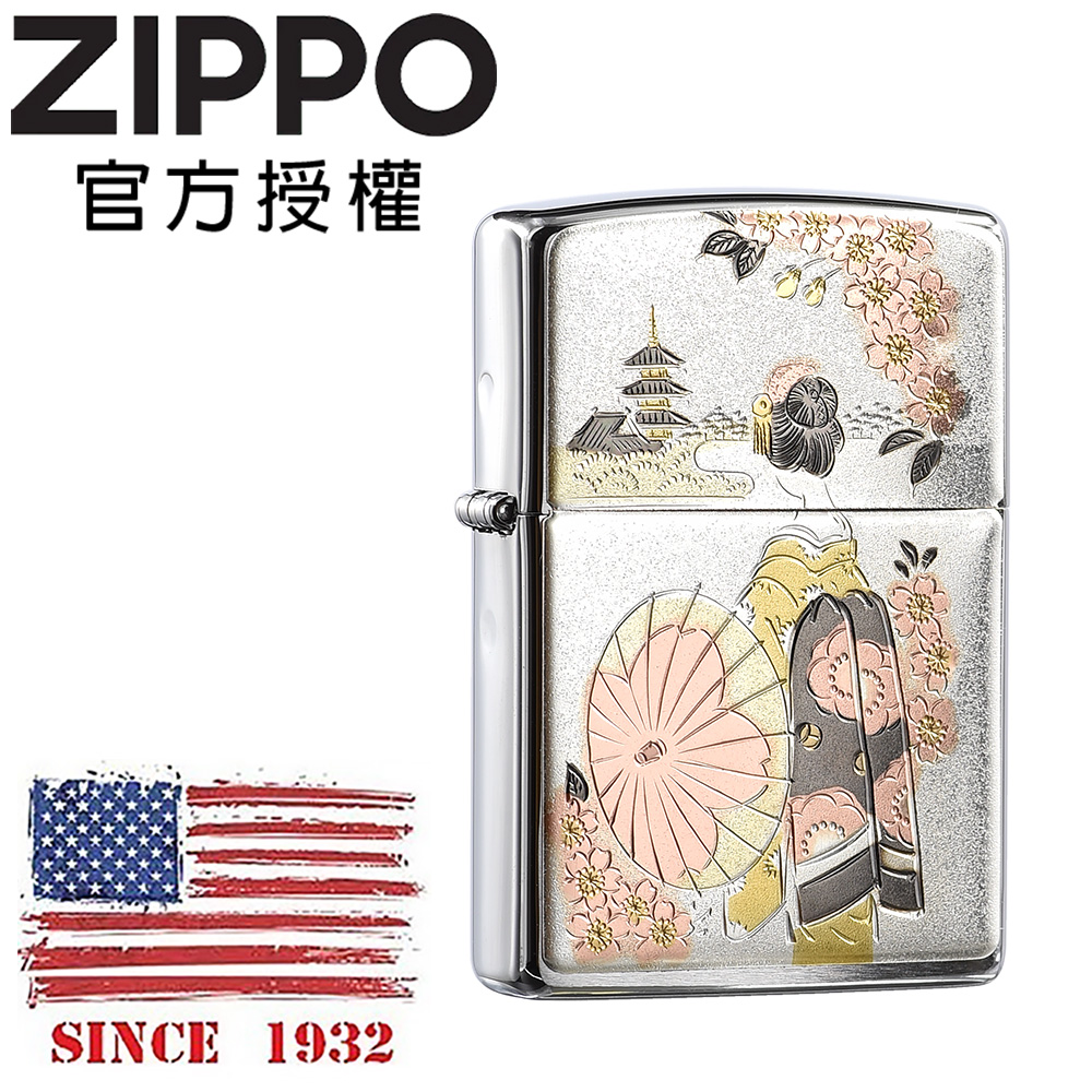 ZIPPO Japanese traditional design KOI 日本傳統風格-舞子背影防風打火機 - PChome 24h購物