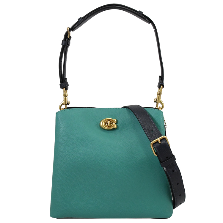 COACH C3766 WILLOW 經典轉扣兩用三層水桶包.亮綠 - PChome 24h購物