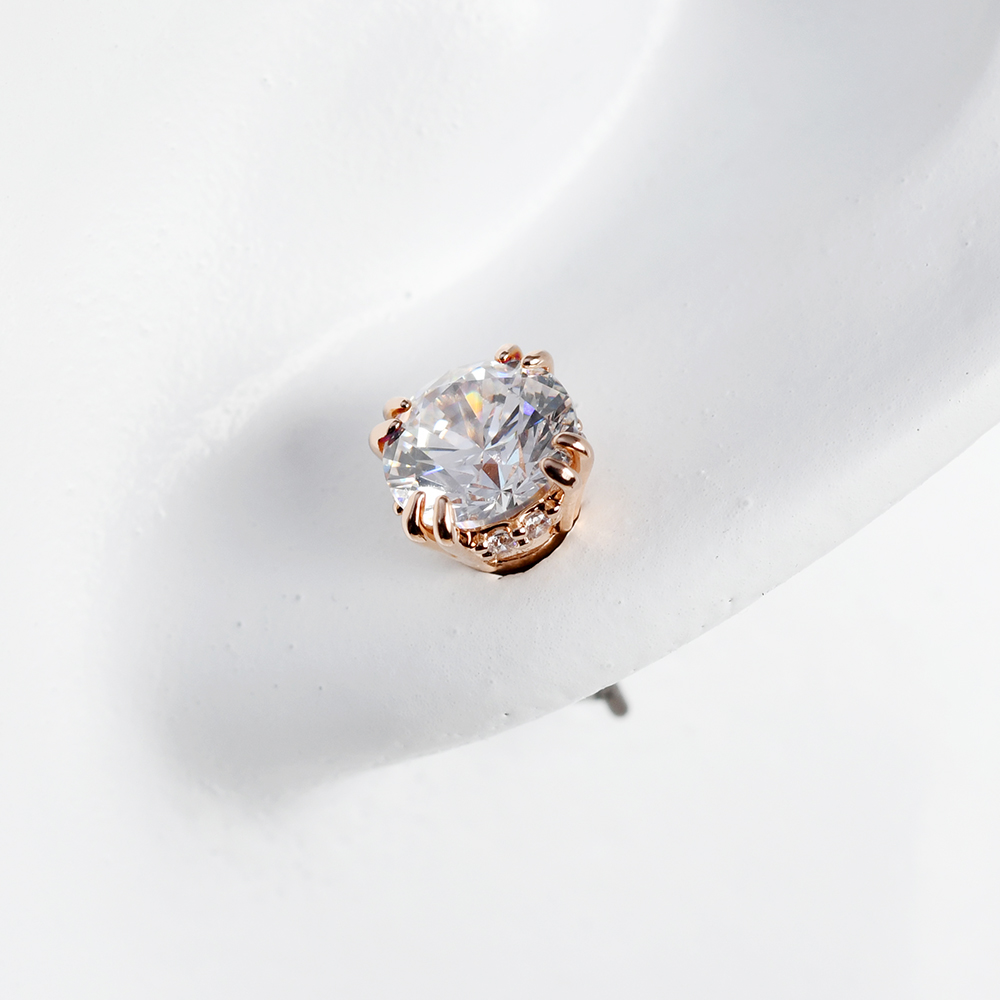 SWAROVSKI 施華洛世奇 Constella 耳釘 圓形切割 鍍玫瑰金色 5638801 - PChome 24h購物