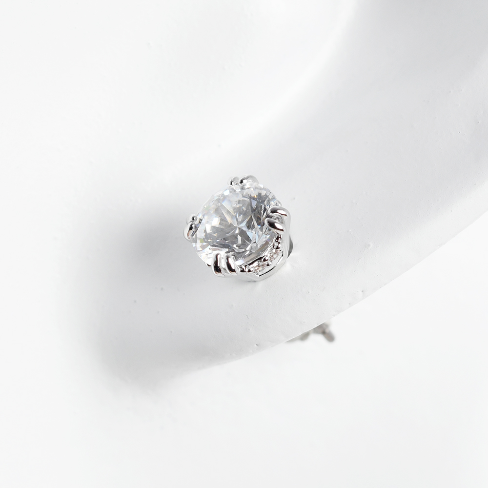 SWAROVSKI 施華洛世奇 Constella 圓形耳釘 鍍白金色 5636712 - PChome 24h購物