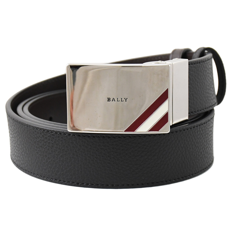 BALLY 6304470 GARYET 經典牛皮雙面針扣式皮帶.黑/深咖 - PChome 24h購物