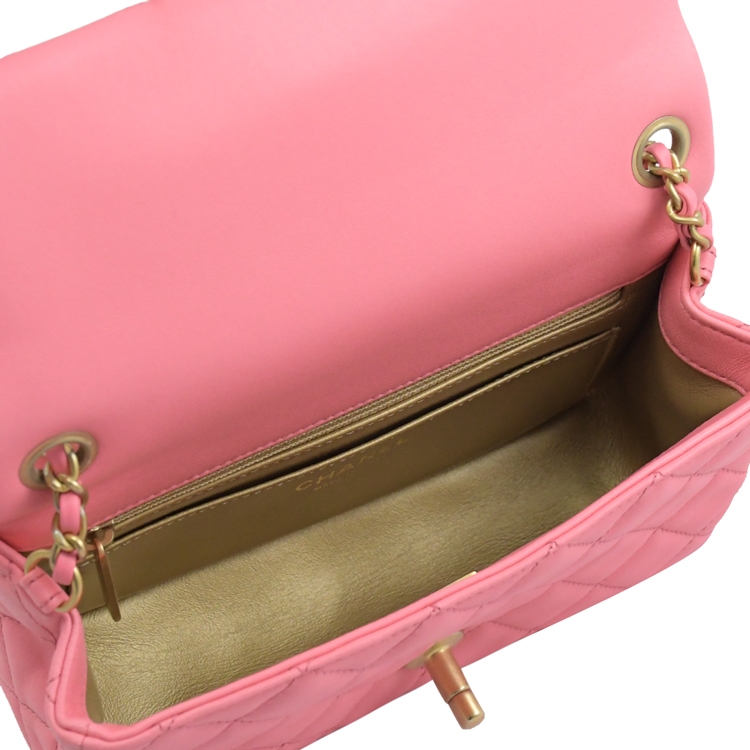 CHANEL AS1787 小羊皮菱格Mini Coco金球包.粉 20CM - PChome 24h購物