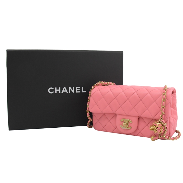 CHANEL AS1787 小羊皮菱格Mini Coco金球包.粉 20CM - PChome 24h購物