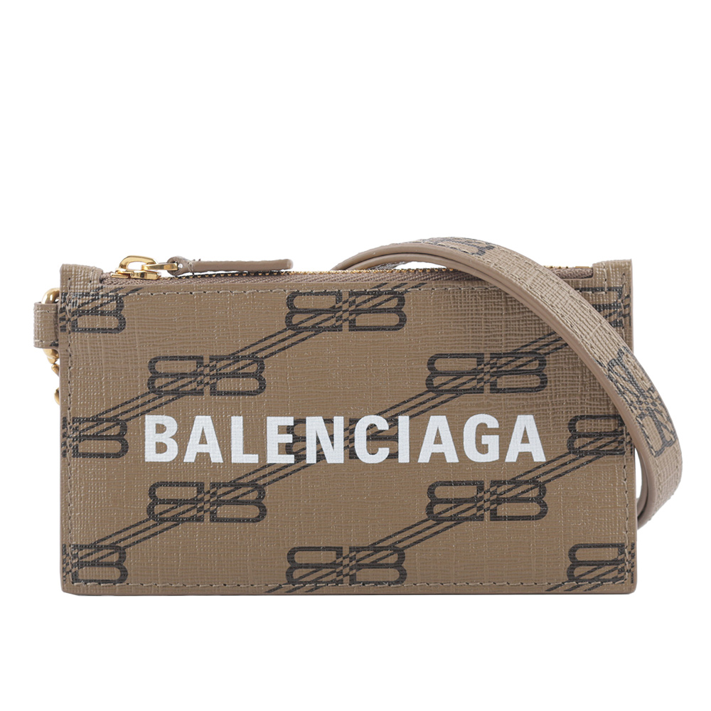 BALENCIAGA BB Monogram 小款金釦卡片夾(附可拆式掛繩) 594548 210DA 2762 - PChome 24h購物