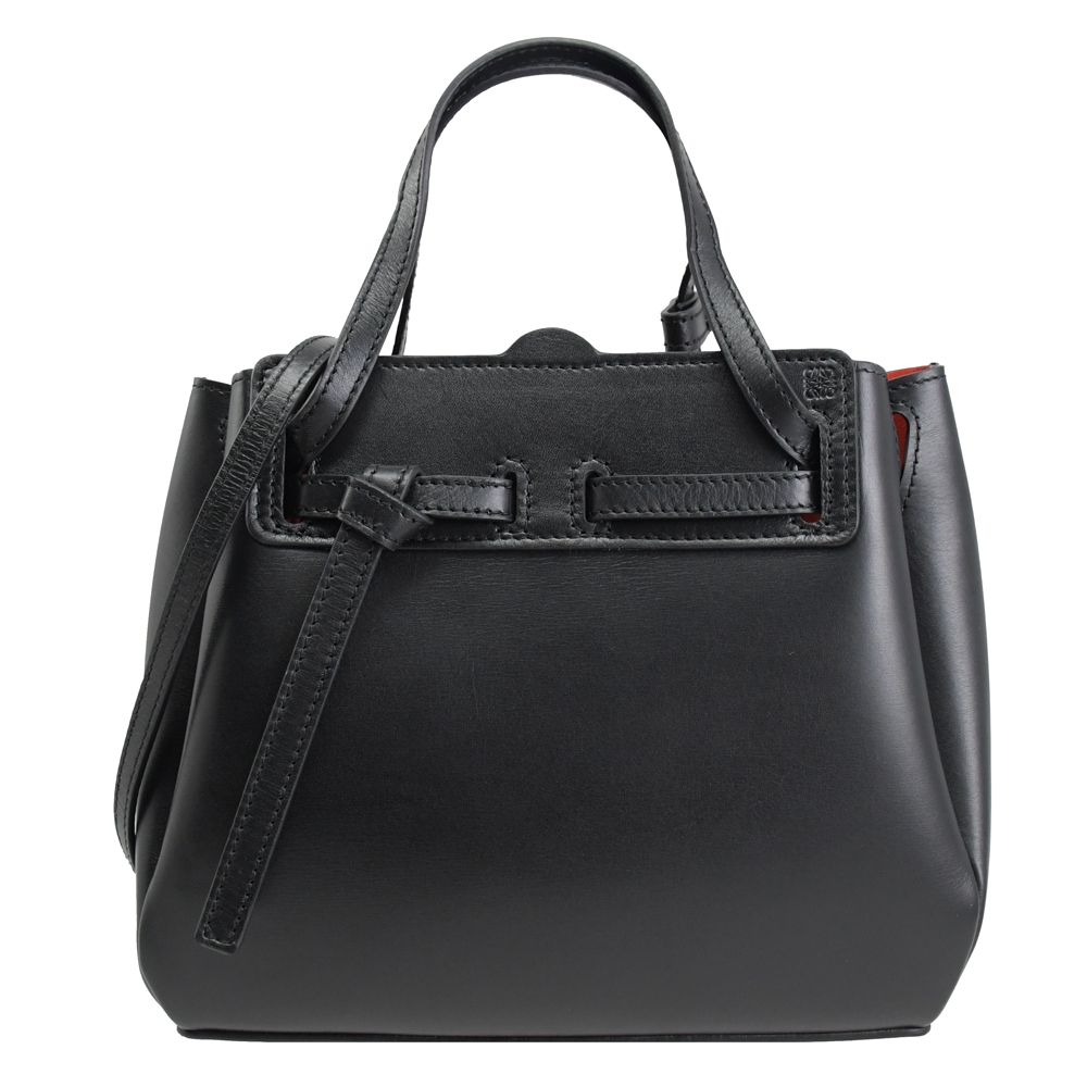 LOEWE LAZO MINI BAG 壓印LOGO迷你兩用水桶包.黑 - PChome 24h購物