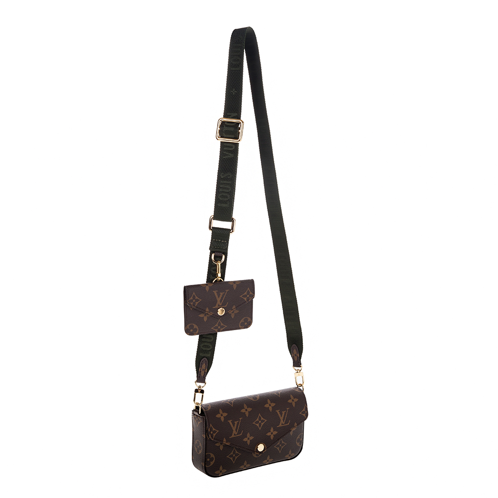 Louis Vuitton M80091 新款Félicie Strap & Go MONOGRAM帆布二合一斜肩背包 (綠色 ...