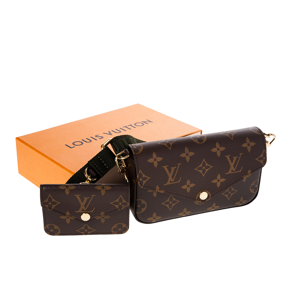 Louis Vuitton M80091 新款Félicie Strap & Go MONOGRAM帆布二合一斜肩背包 (綠色 ...