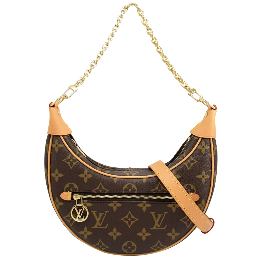 Louis Vuitton LV M81098 LOOP Monogram 經典花紋半月手提/肩背包 - PChome 24h購物