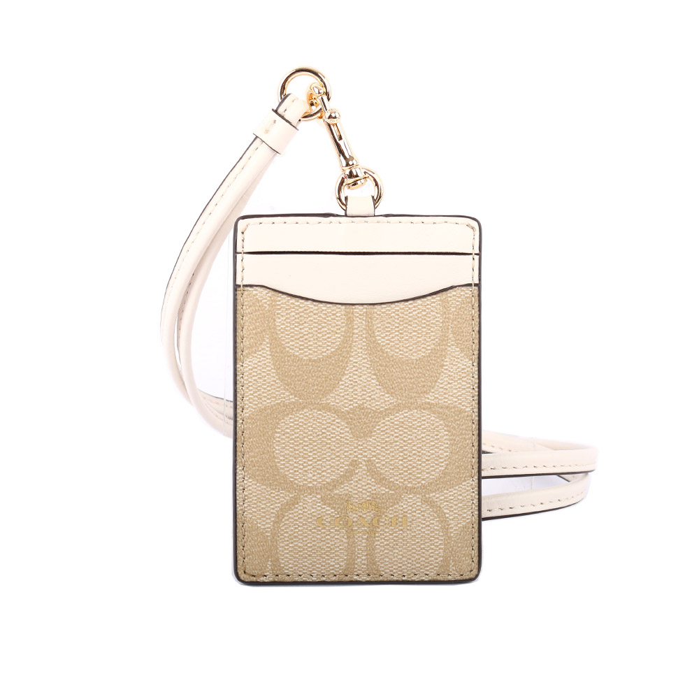 COACH PVC LOGO掛式証件套/卡夾(白色) F63274 IMDQC - PChome 24h購物