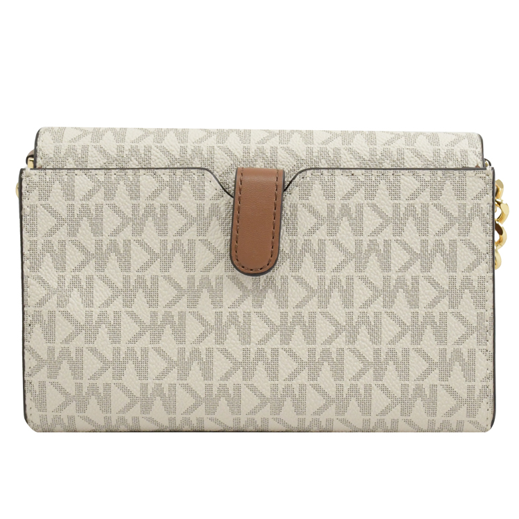 MICHAEL KORS Jet Set Travel 滿版MK WOC斜背包.白咖 - PChome 24h購物