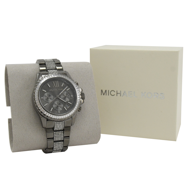 MICHAEL KORS MK6974 水晶三眼大錶框腕錶.黑 42mm - PChome 24h購物