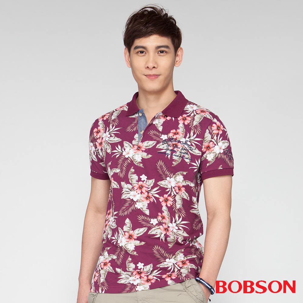【BOBSON】男款短袖印花polo上衣(24041-63) - PChome 24h購物