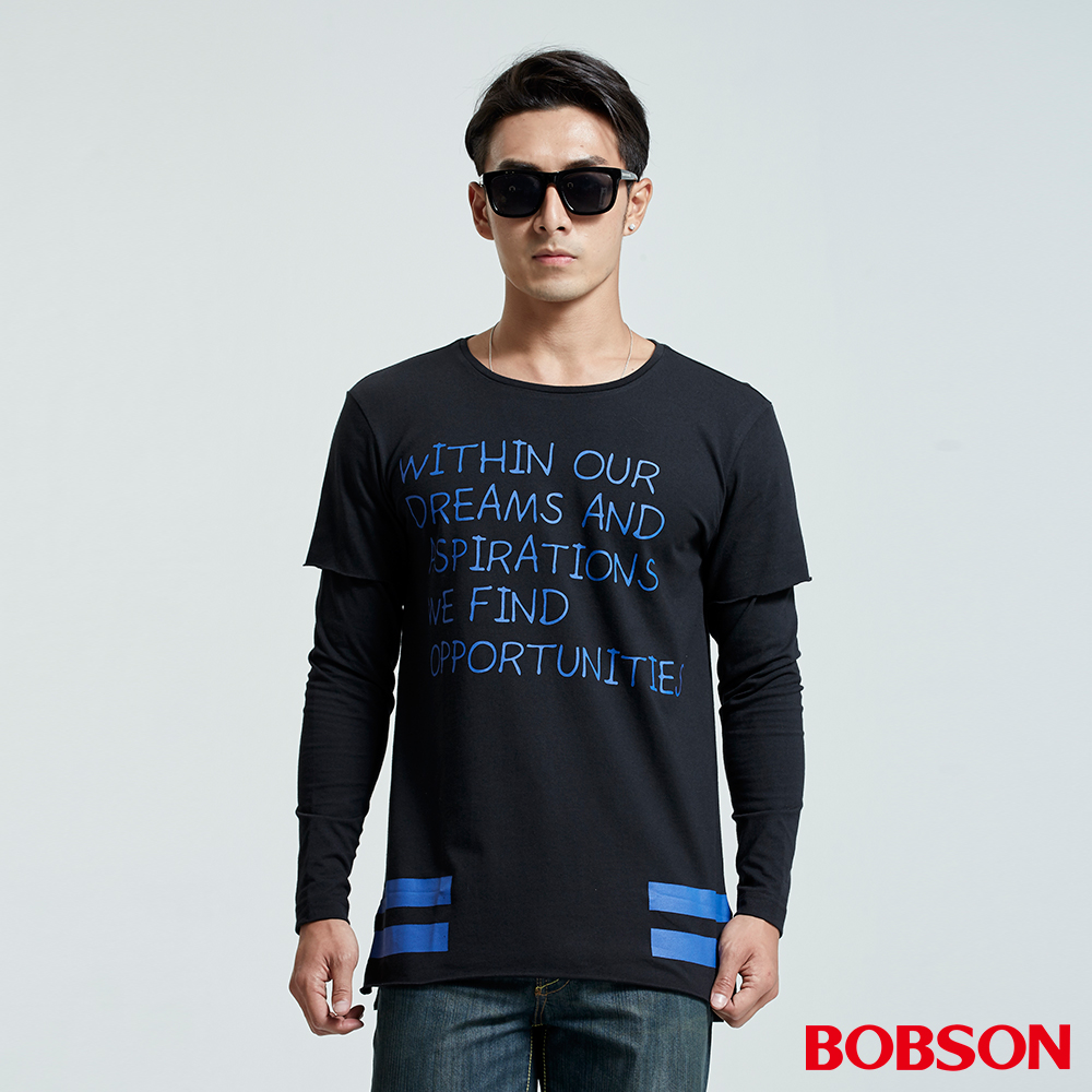 【BOBSON】男款長版型印圖潮T (35045-88) - PChome 24h購物