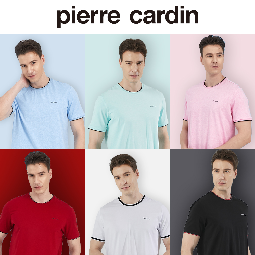 【pierre cardin 皮爾卡登】 男裝素面領配色短袖圓領衫-共六色 (5217273) - PChome 24h購物