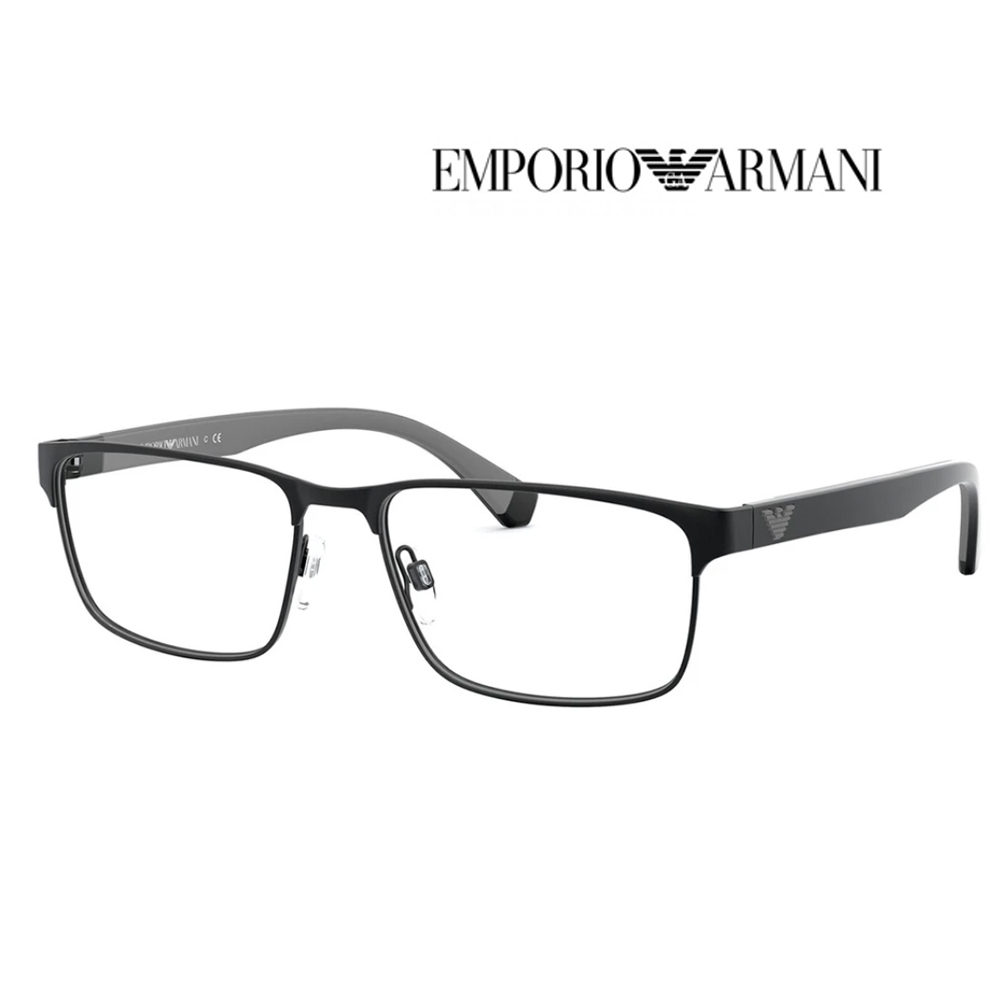 EMPORIO ARMANI 亞曼尼 時尚複合光學眼鏡 EA1105 3014 54mm 霧黑 公司貨 - PChome 24h購物
