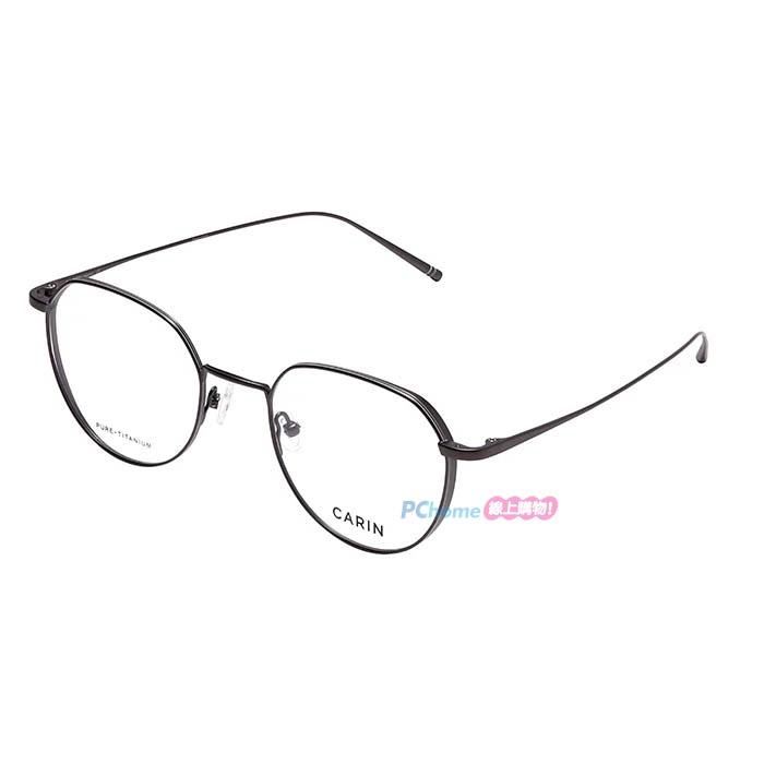 【CARIN】鈦金屬 光學眼鏡鏡框 GUS P C1 橢圓框眼鏡 霧面深灰 52mm - PChome 24h購物