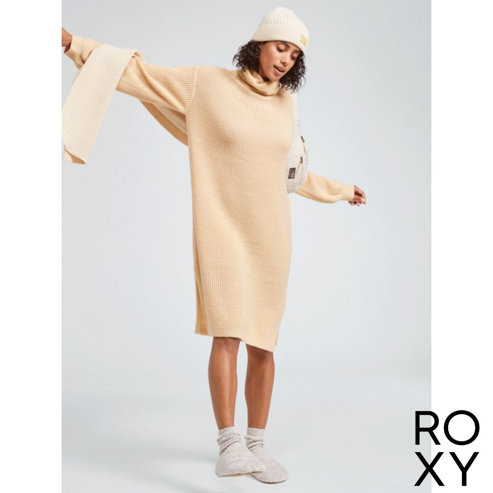 【ROXY】SILVER TONES 針織洋裝 米黃 - PChome 24h購物