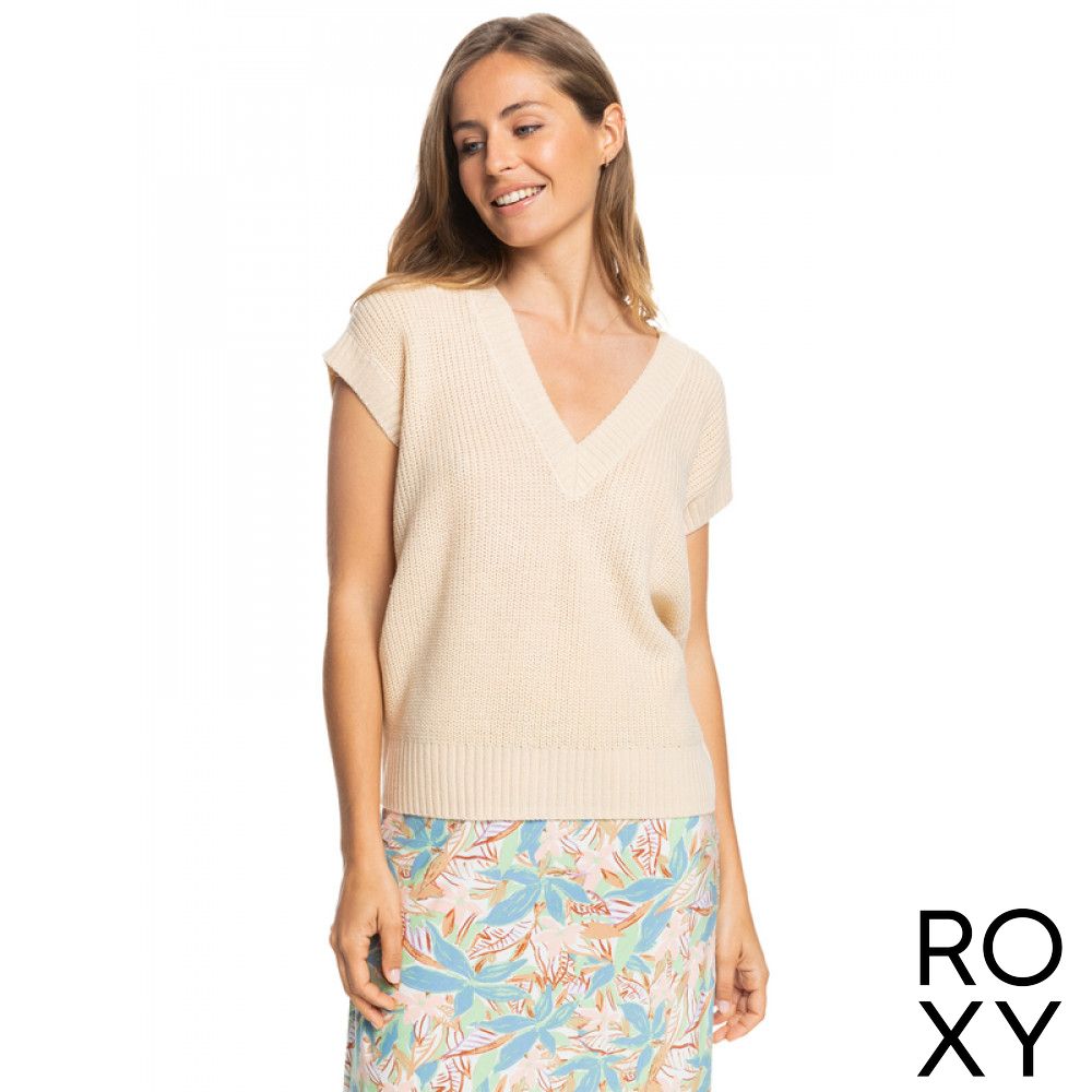 【ROXY】ALL IN LOVE 針織衫 米色 - PChome 24h購物