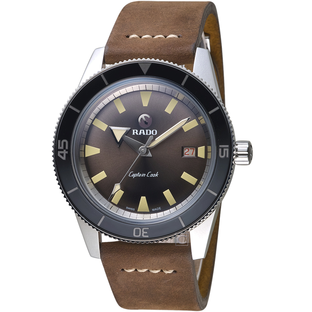 RADO 雷達 CAPTAIN COOK 庫克船長自動機械腕錶-煙煤 R02(R32505305) - PChome 24h購物