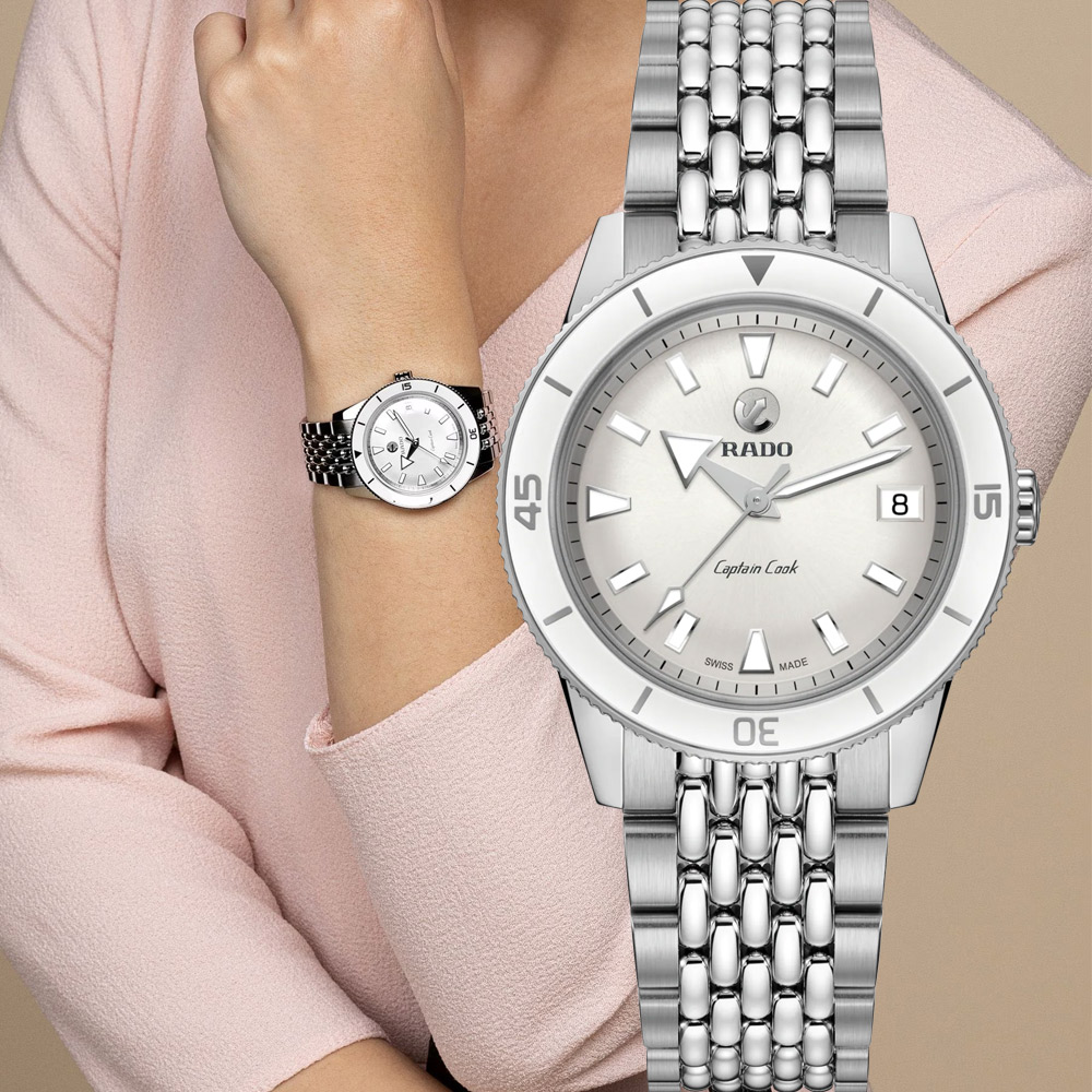 RADO 雷達錶 官方授權 R02 Captain Cook 復刻自動機械腕錶-白(R32500013) - PChome 24h購物