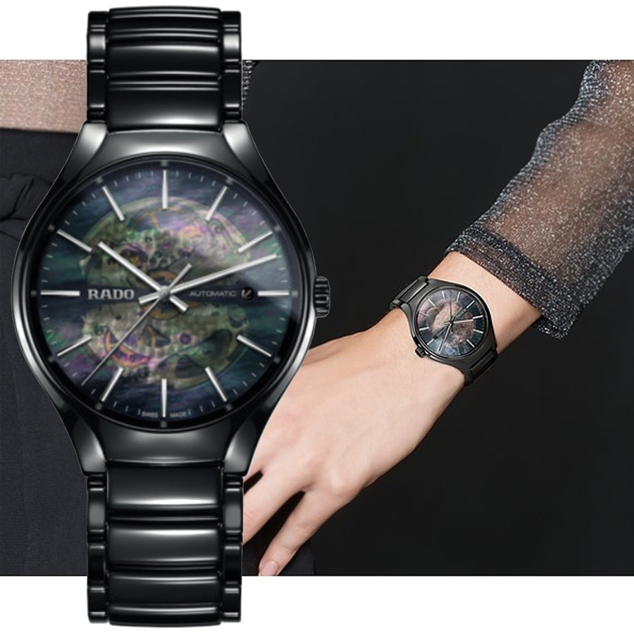 Rado 雷達表 True真系列 高科技陶瓷 圓形 鏤空機械錶 40mm 黑色 R05 R27100912 - PChome 24h購物