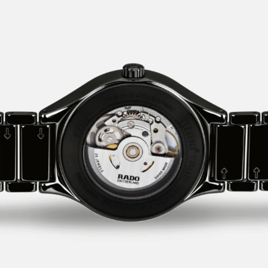 Rado 雷達表 True真系列 高科技陶瓷 圓形 鏤空機械錶 40mm 黑色 R05 R27100912 - PChome 24h購物
