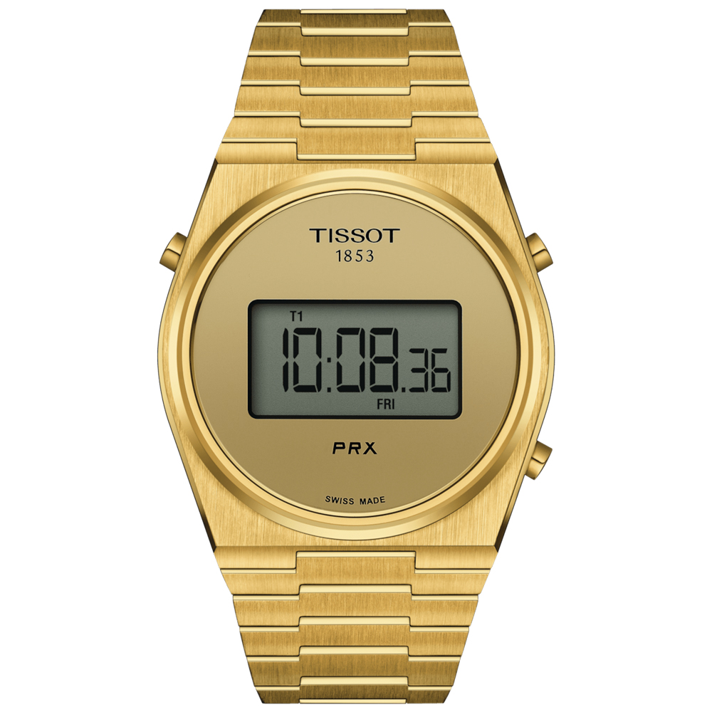 TISSOT天梭 PRX Digital 數位石英對錶-金 / T1374633302000+T1372633302000 - PChome ...