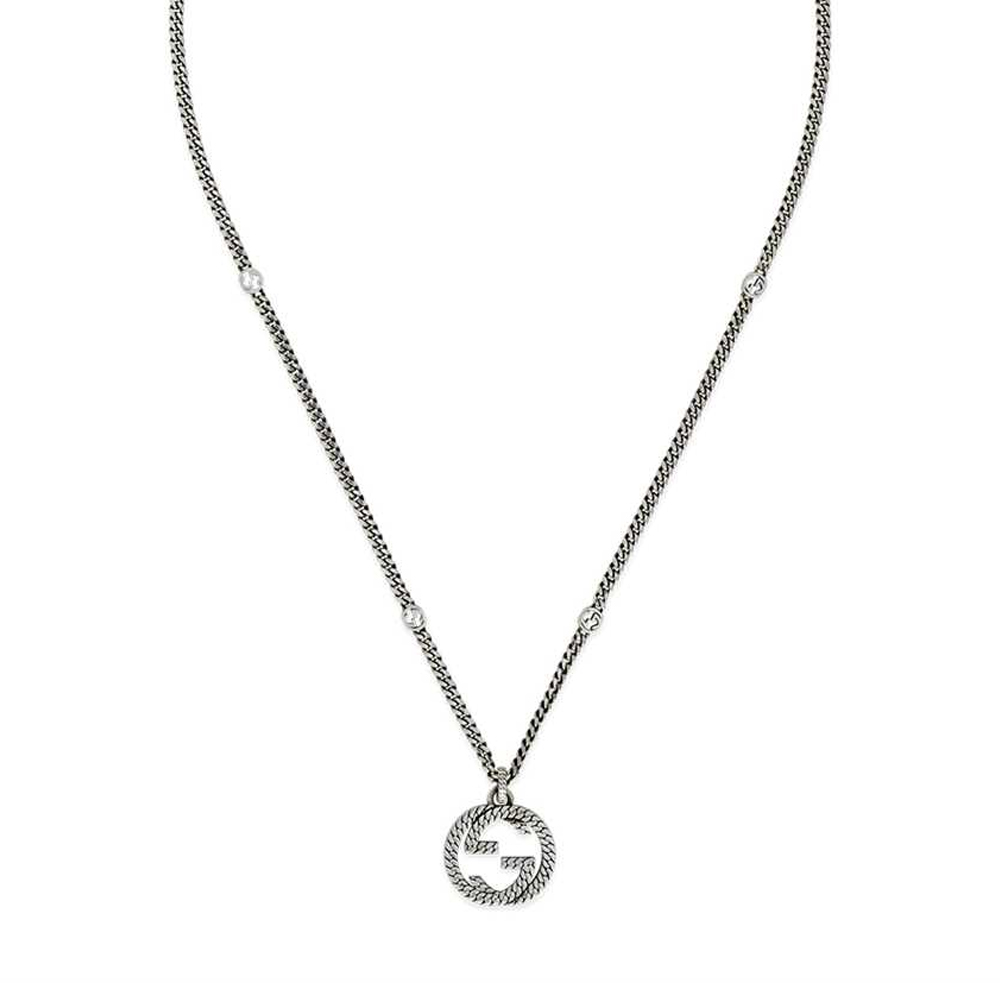 GUCCI Interlocking G 純銀項鍊 造型鍊帶 925純銀 古馳 - PChome 24h購物