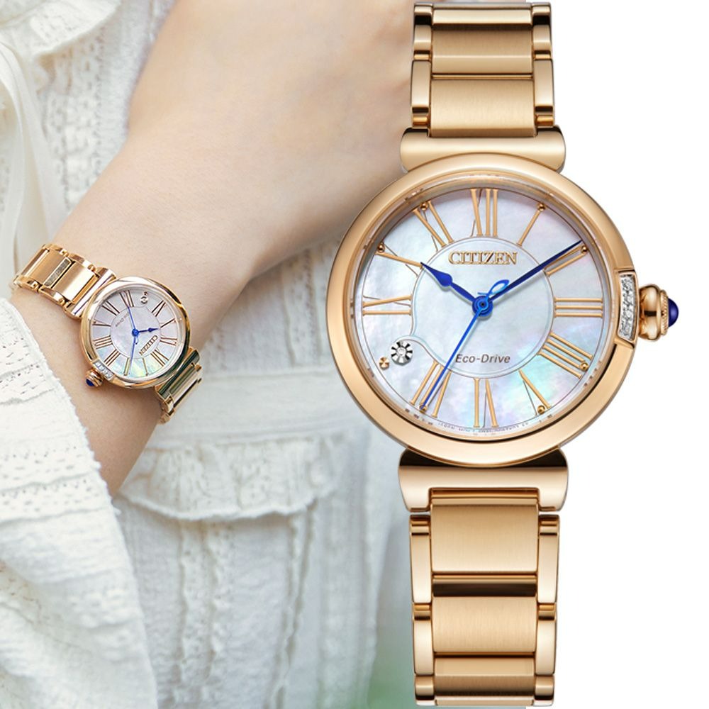 CITIZEN 星辰 L系列 May Bells 鈴蘭 光動能腕錶-29.5mm(EM1063-89D)玫瑰金色 - PChome 24h購物